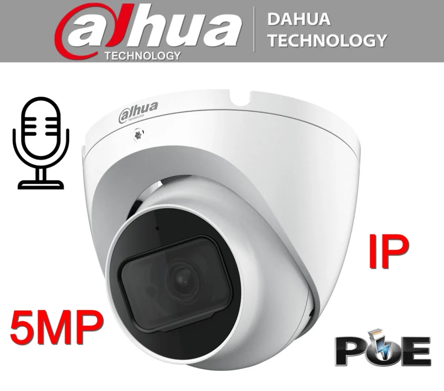 5MP Dahua IPC-HDW1530T-S6 2.8mm Fixed Audio Built In Eyeball Network IP ...