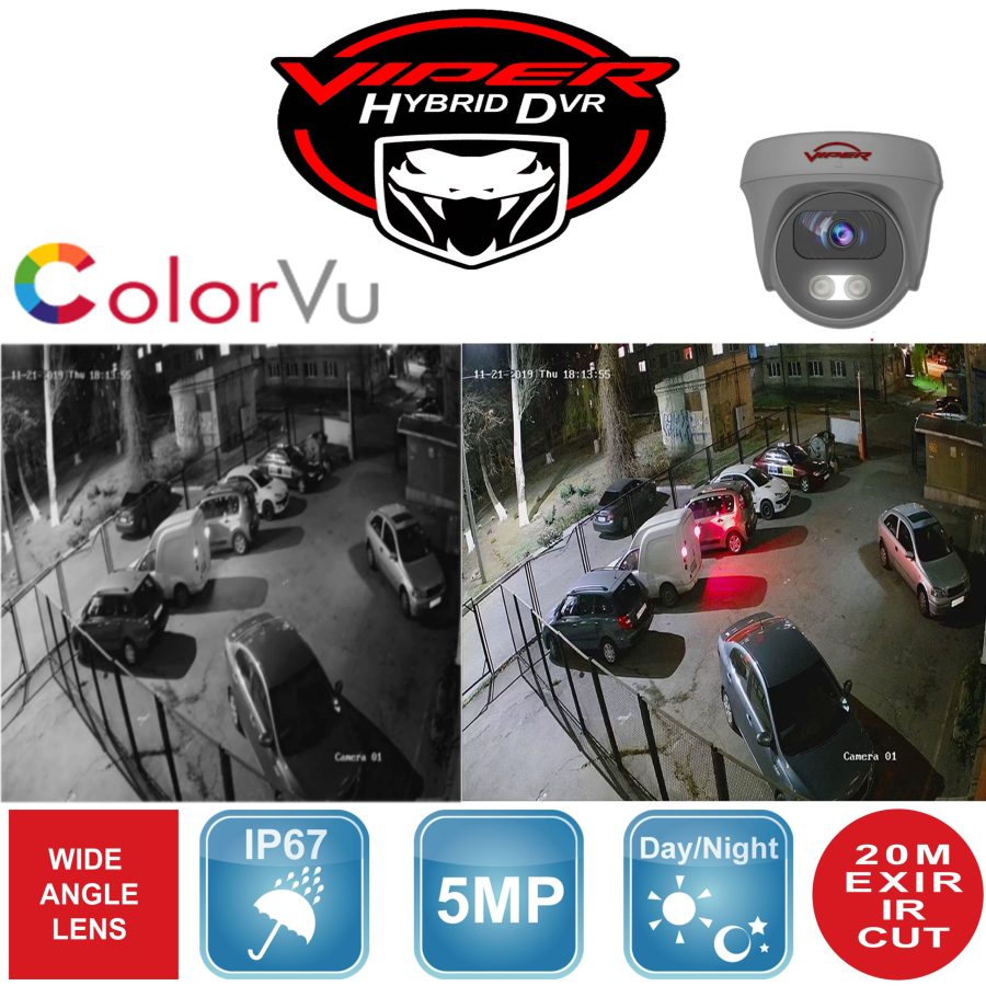 5MP Viper Pro ColorVu CCTV Camera with Built-In Mic 2K Hikvision A.I ...
